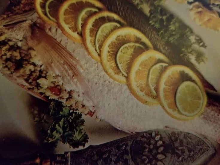 Baked Stuffed Red Snapper- Kale and Croutons